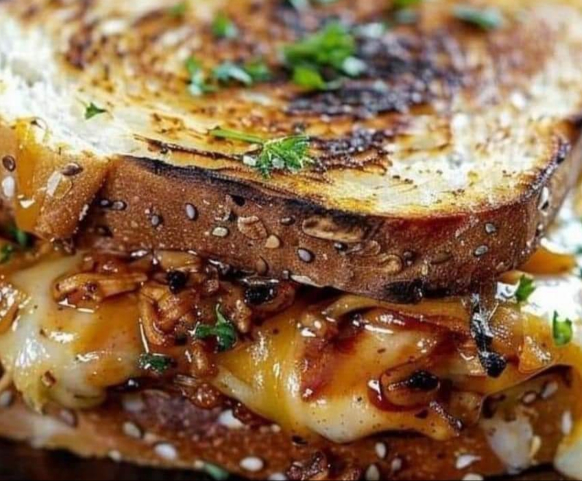 BBQ Chicken Grilled Cheese Melt - Cooking Recipes