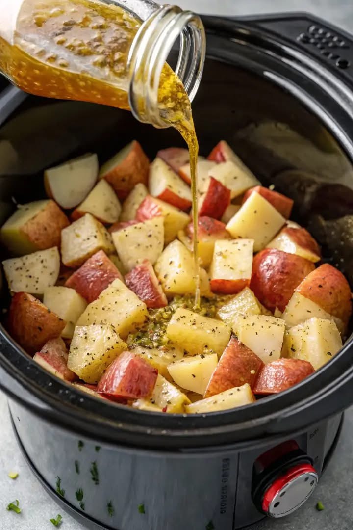 Slow Cooker Italian Herb Potatoes - Cooking Recipes