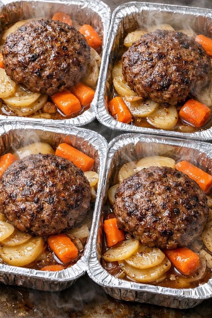 Foil Packet Mini Meatloaf Dinners - Cooking Recipes