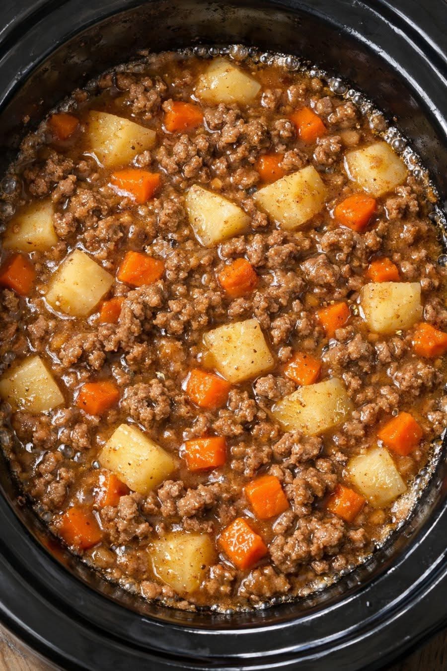 Slow Cooker Ground Beef Stew - Cooking Recipes